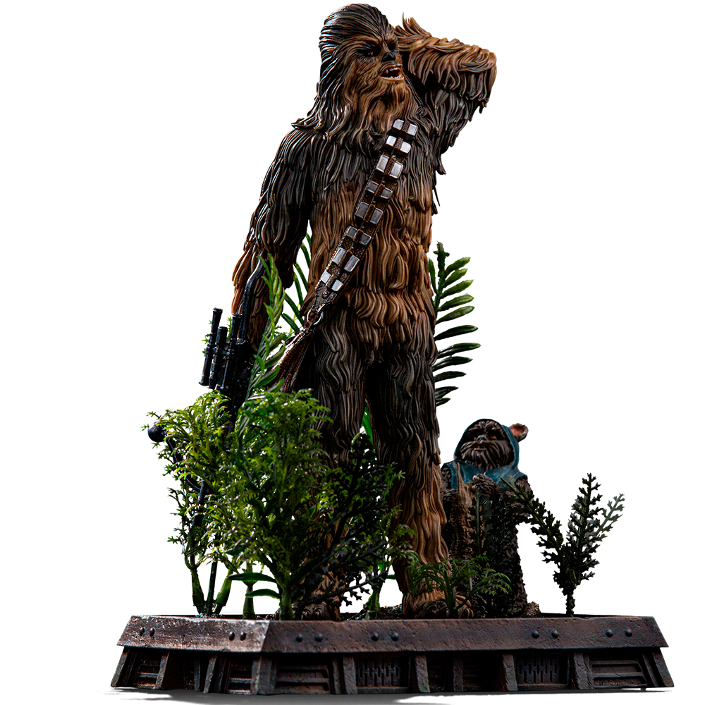 Iron Studios Star Wars Episode Vi - Chewbacca And Tokkat Statue Art ...