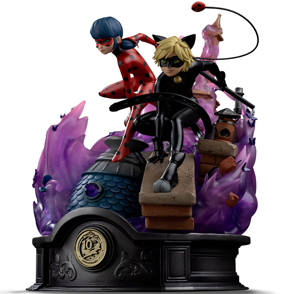 Iron Studios Miraculous 10Th Anniversary - Lady Bug And Cat Noir Art ...