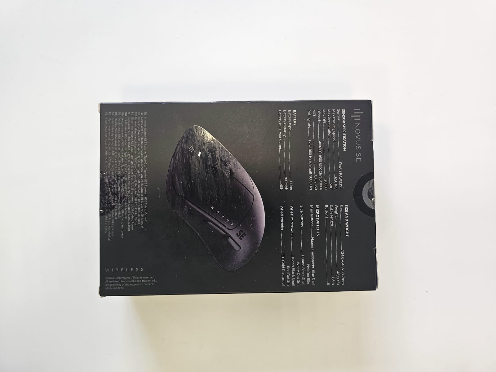 OUTLET Dark Project Novus SE Wireless Mouse, Black