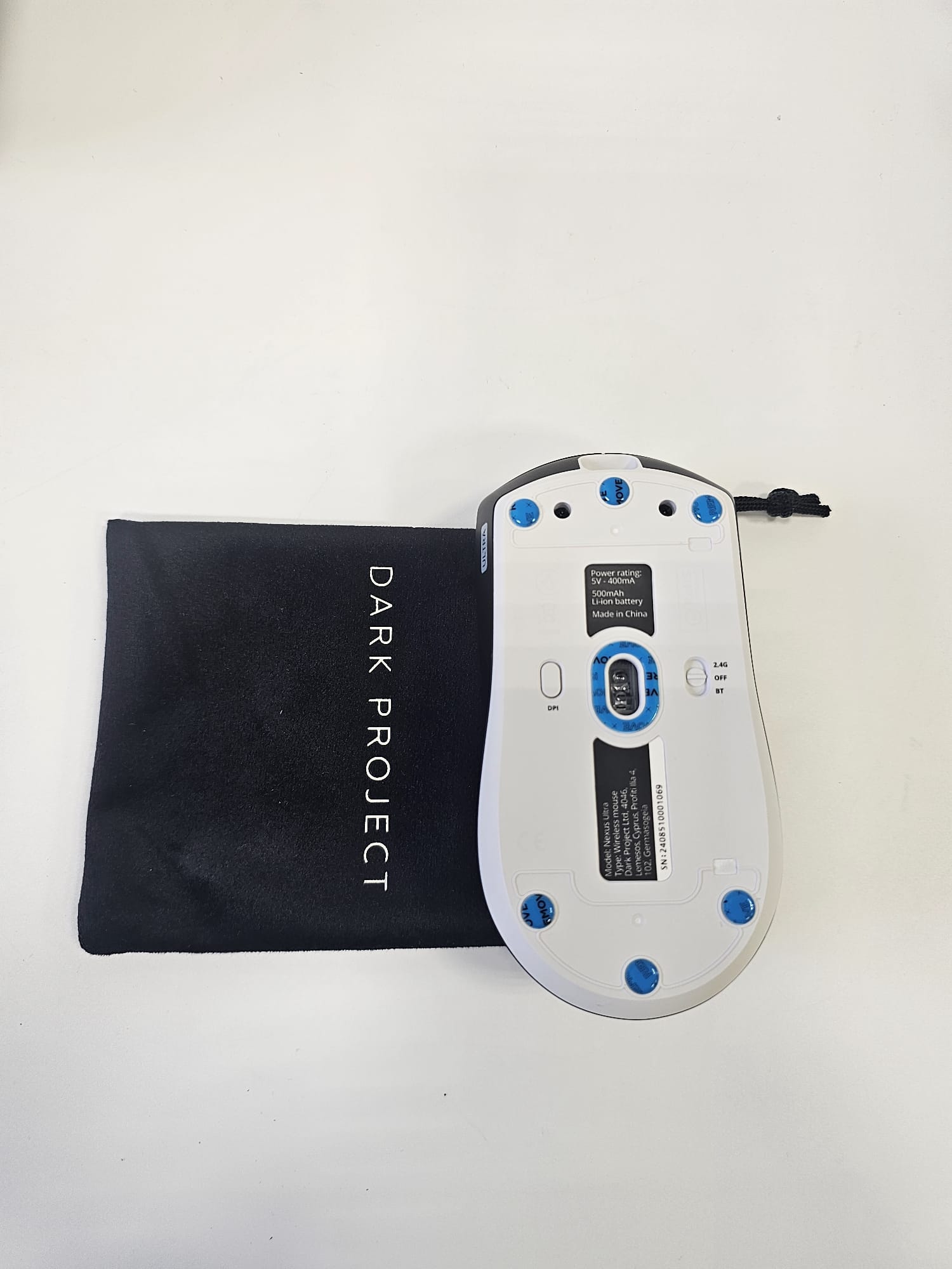 OUTLET Dark Project Nexus Ultra Wireless Gaming Mouse, Black/White